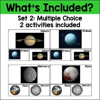 Solar System Task Cards Special Education - Etsy