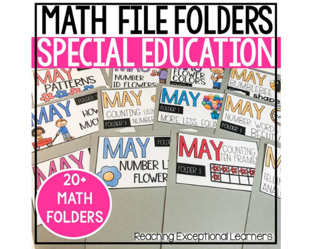 May Math File Folder Bundle - Etsy