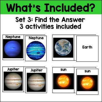 Solar System Task Cards Special Education - Etsy