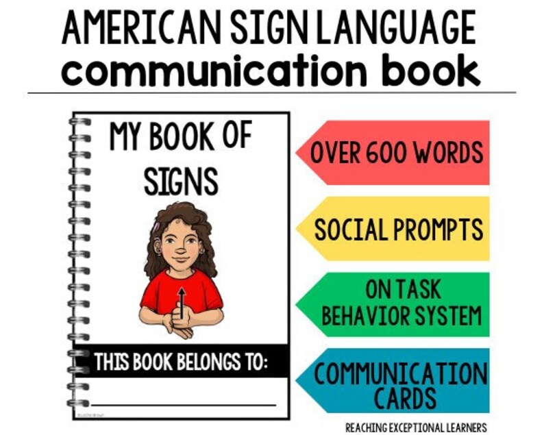 ASL Communication Book - Etsy