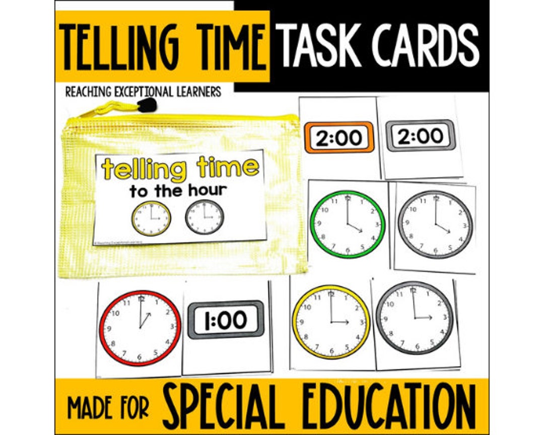 Telling Time Task Cards - Etsy