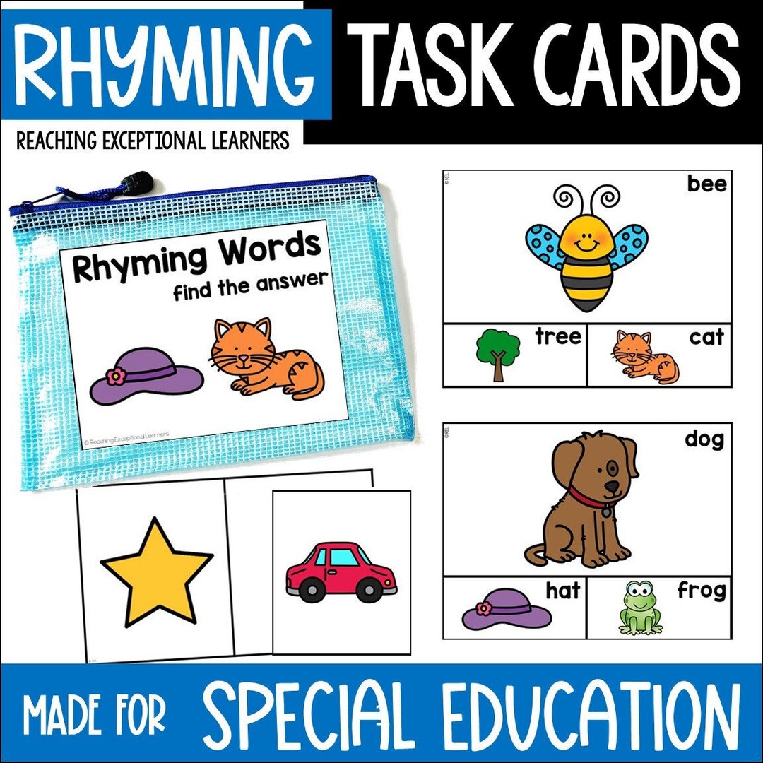 Rhyming Words Task Cards - Etsy
