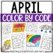 April Color by Code Worksheets - Etsy