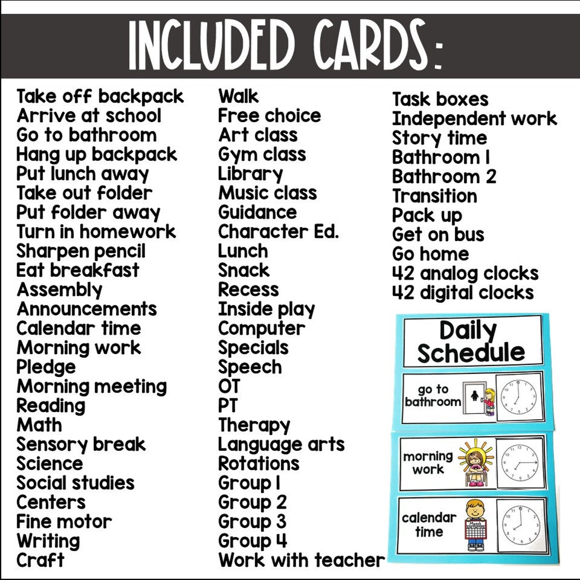 Editable Visual Daily Schedule for Special Education - Etsy