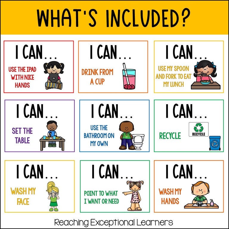 I Can Adaptive Skill Posters for Special Education - Etsy