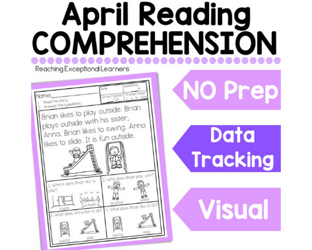 April Comprehension for Special Education - Etsy