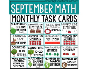 Math Task Boxes: Set 1 grades 3-5 With Carrying Case - Etsy