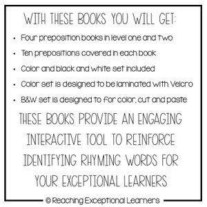 Prepositions Interactive Books - Etsy