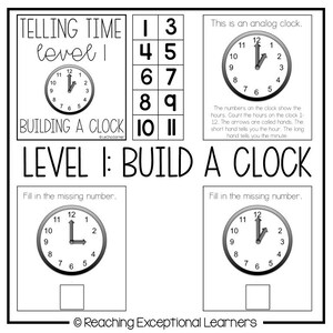 Telling Time Interactive Books - Etsy