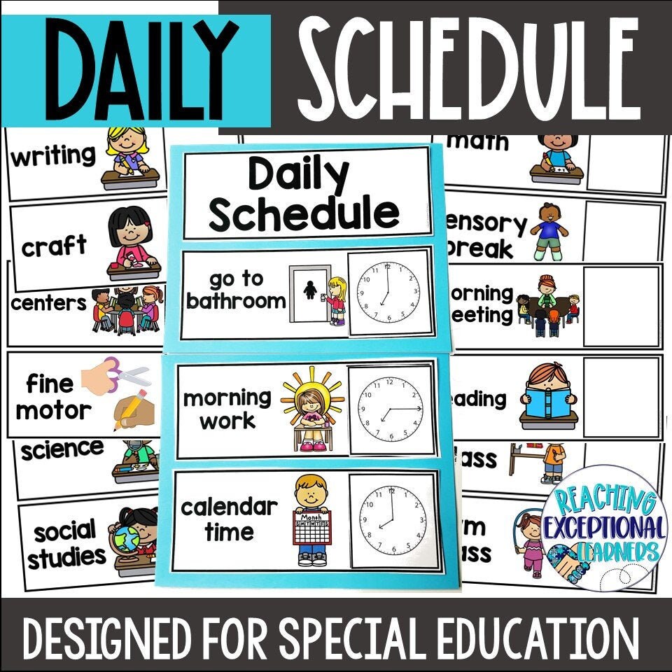Editable Visual Daily Schedule for Special Education - Etsy