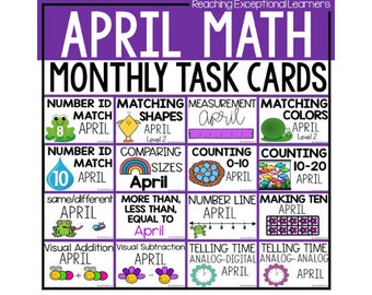 Math Task Boxes: Set 1 (grades K-2) With Carrying Case - Etsy