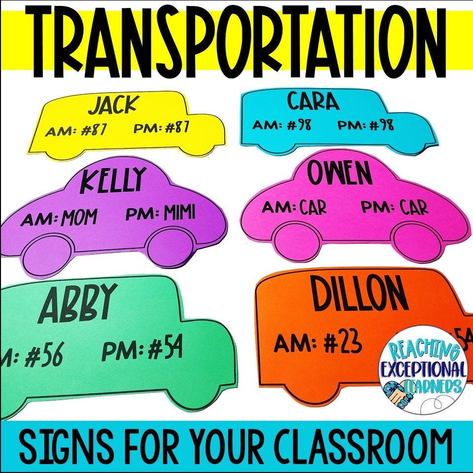 Student Transportation Signs - Etsy