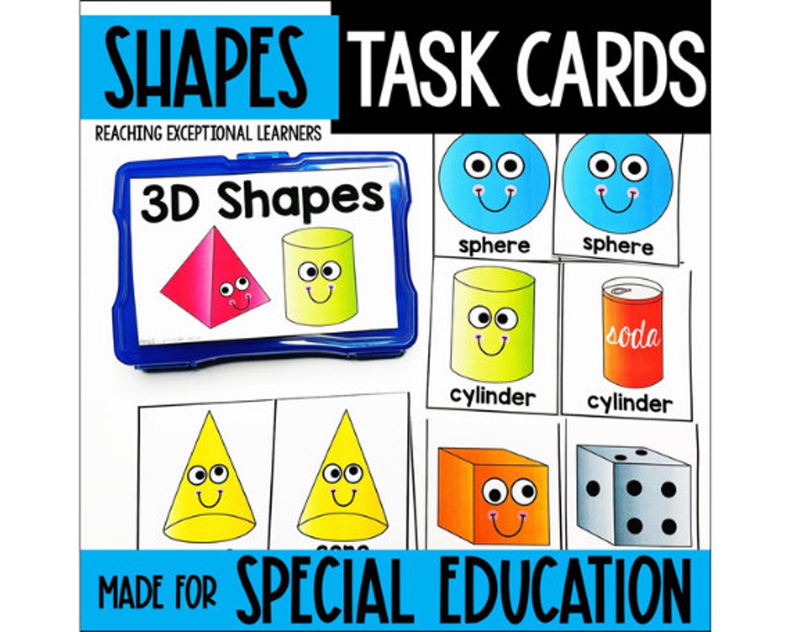 Shapes Task Cards - Etsy