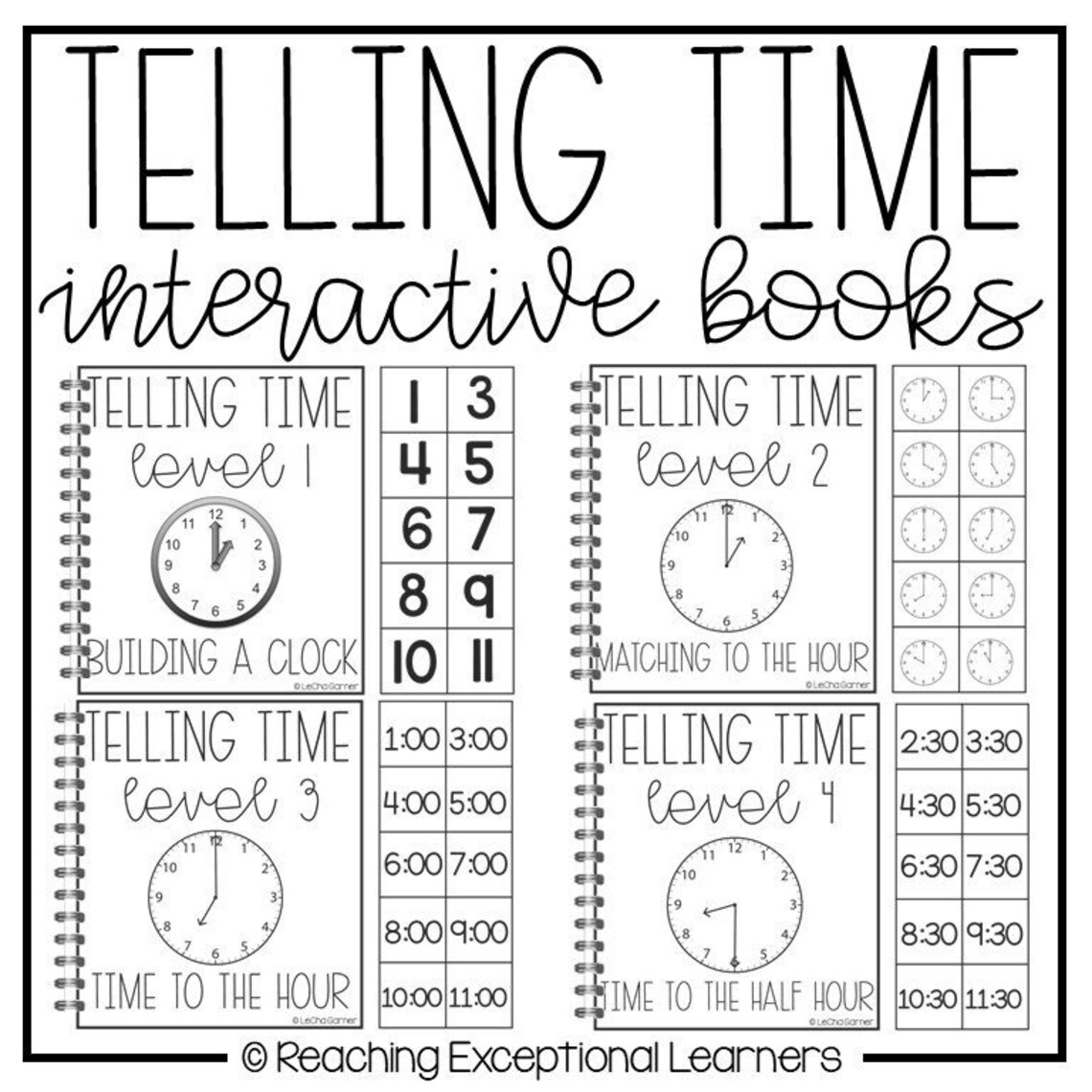 Telling Time Interactive Books - Etsy