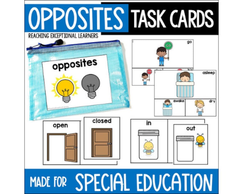 Opposites Task Cards - Etsy