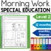 Morning Work Level 2 Special Education - Etsy