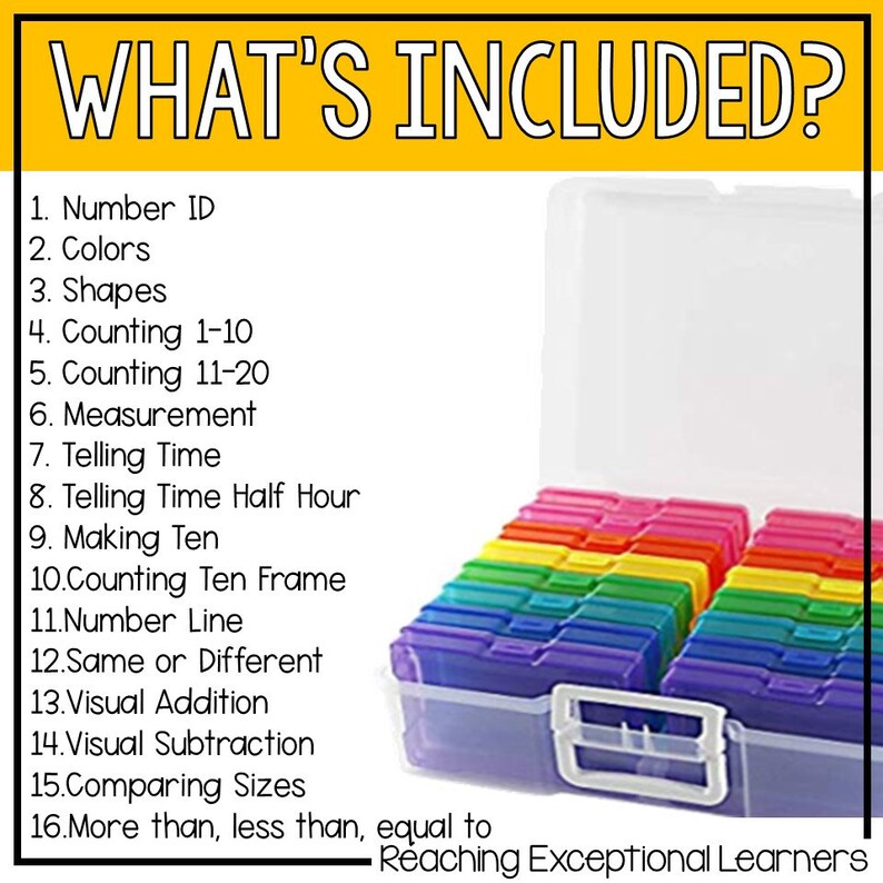 Back to School Math Task Boxes - Etsy
