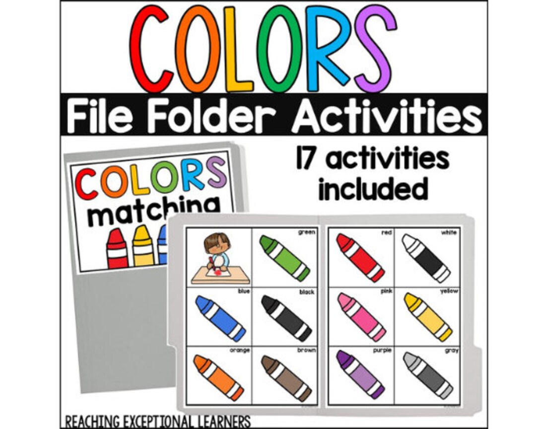 Color File Folder Activities - Etsy