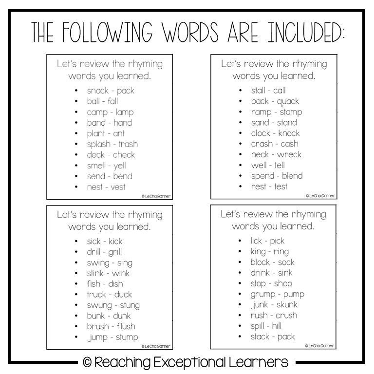 Rhyming Words Interactive Book for Special Education - Etsy