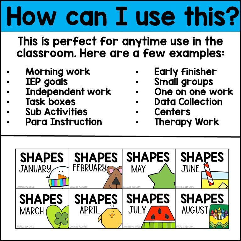 Errorless Shapes Task Boxes - Etsy