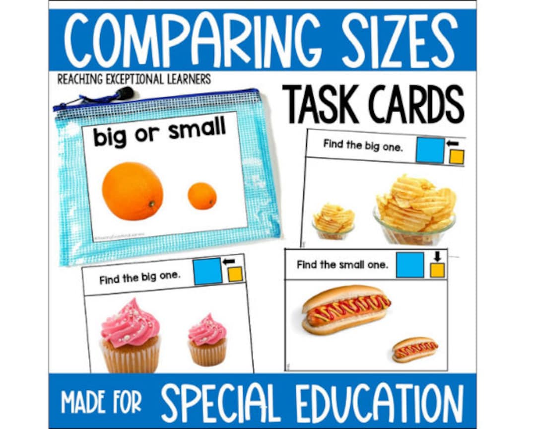 Comparing Sizes Task Cards - Etsy