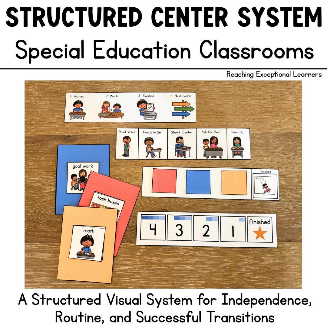 Visual Work Station & Center Rotation System for Special Education - Etsy