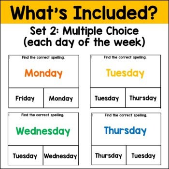 Days of the Week Task Cards Special Education - Etsy