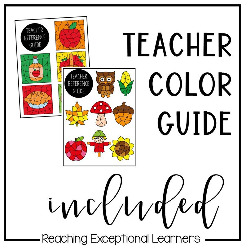 September Color by Code Worksheets - Etsy