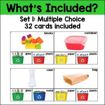 Recycling Task Cards Special Education - Etsy