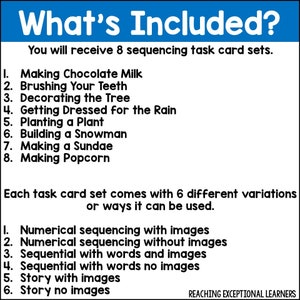 Sequencing Task Cards - Etsy
