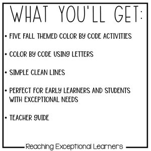 November Color by Code Worksheets - Etsy