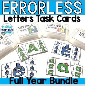 Errorless Alphabet Task Boxes - Etsy