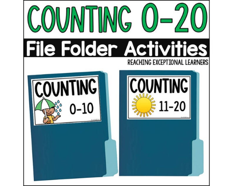 Counting to 20 File Folder BUNDLE - Etsy