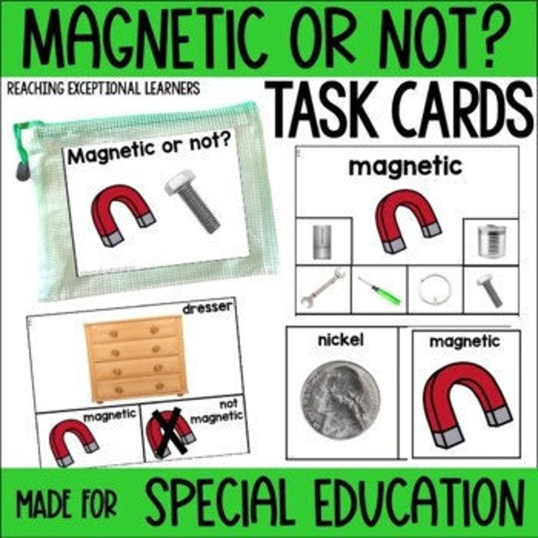 Magnet Task Cards Special Education - Etsy