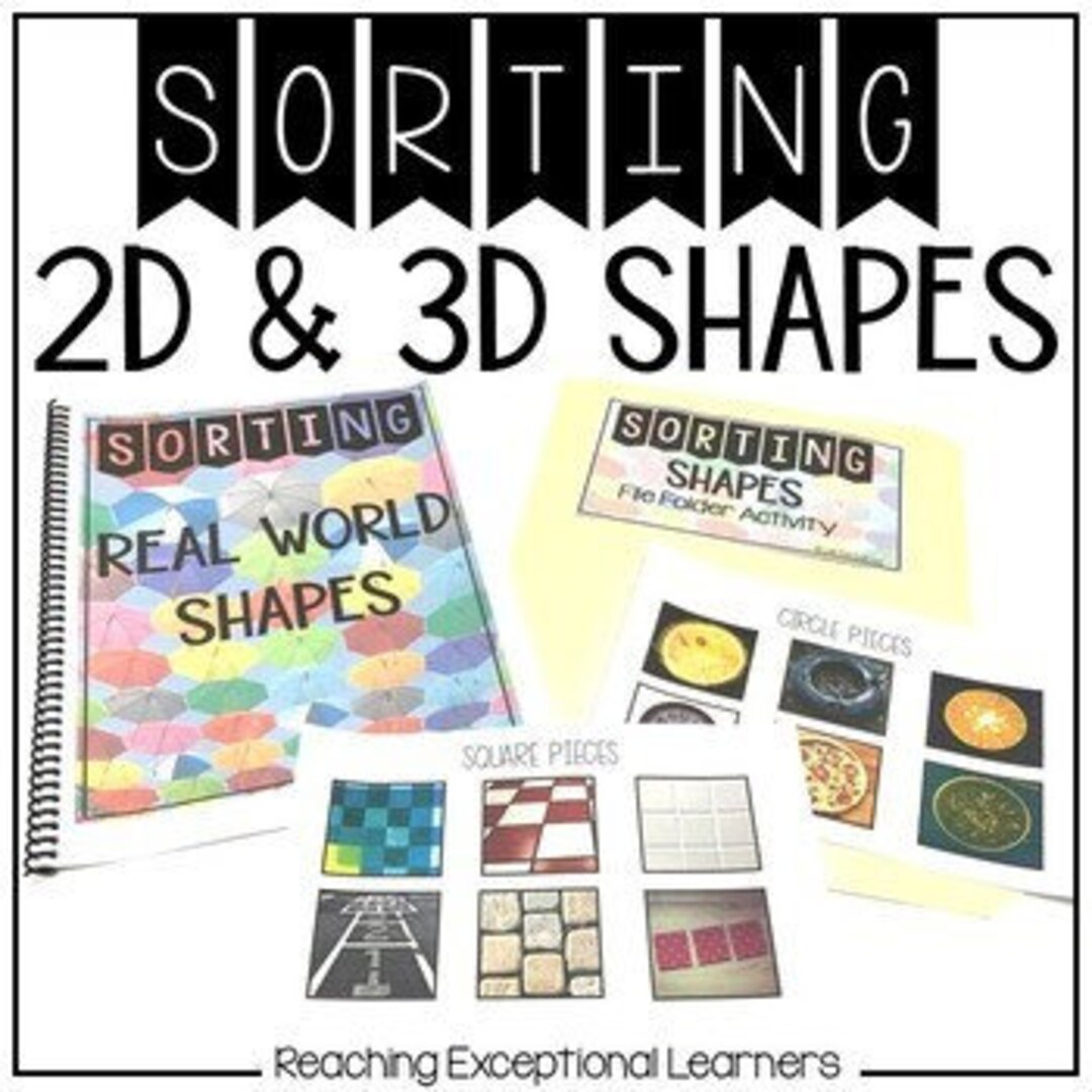 2D & 3D Shapes Sorting Activities - Etsy
