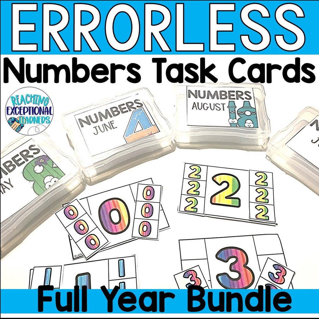Errorless Numbers Task Boxes - Etsy