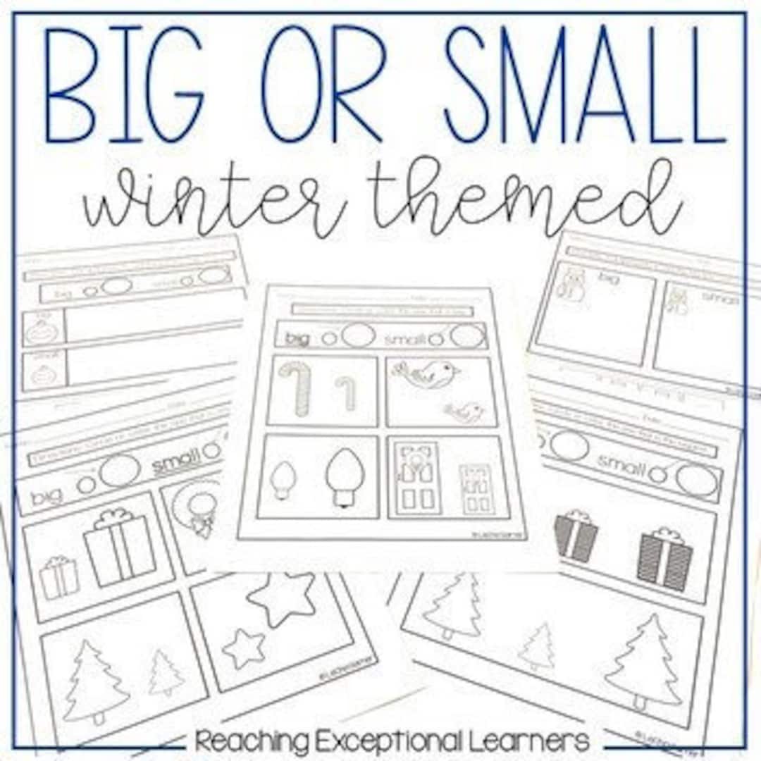 Big or Small Winter Worksheets Special Education - Etsy