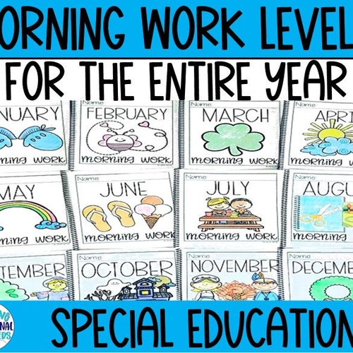 Morning Work Level 2 Special Education - Etsy