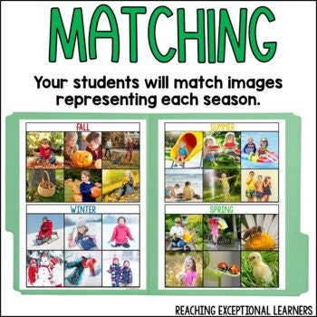 Seasons File Folder Activities - Etsy