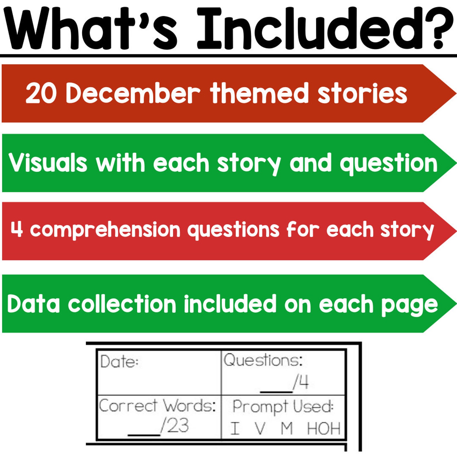 December Comprehension for Special Education - Etsy