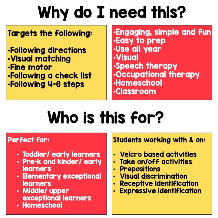 Following Directions File Folder: Build a Bus - Etsy