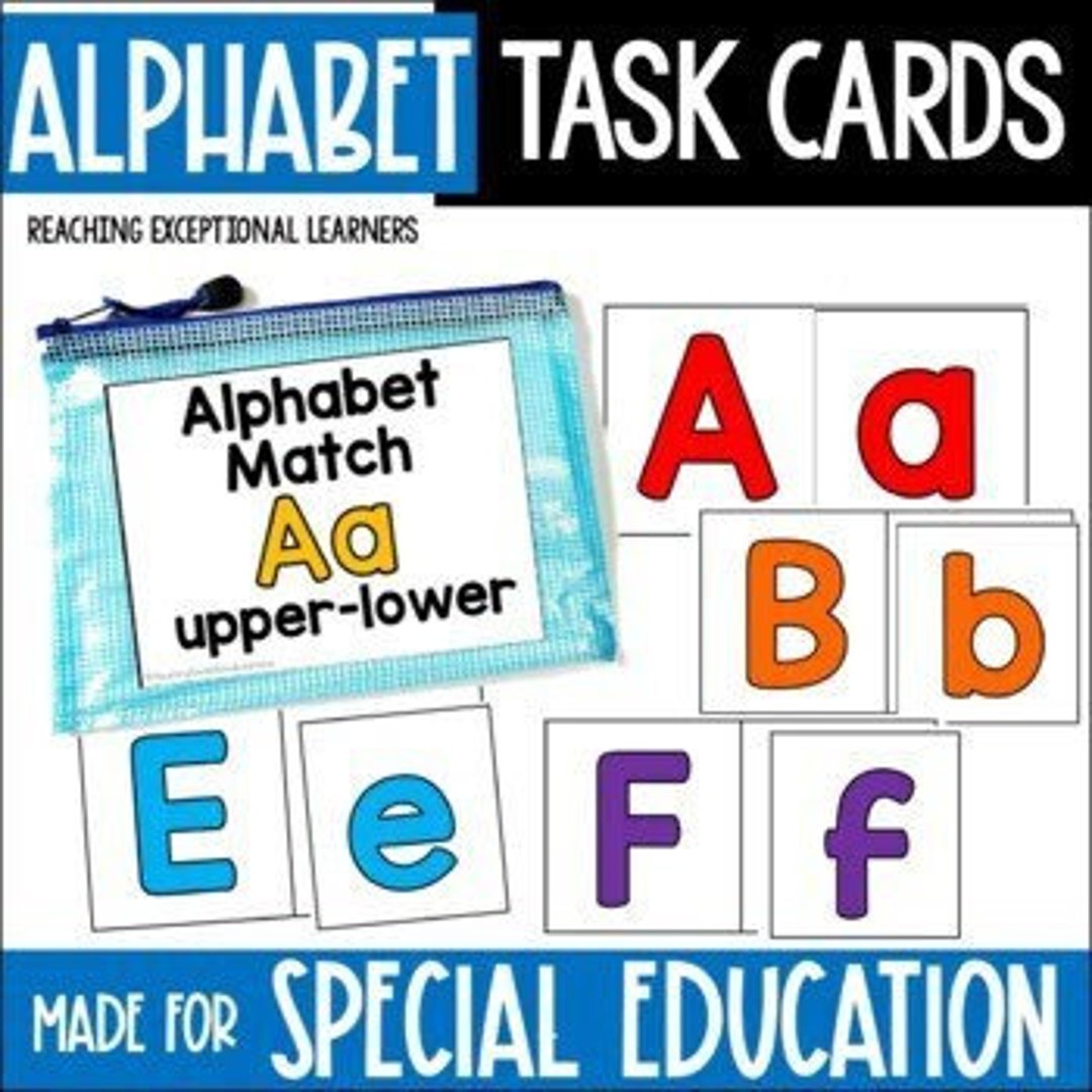 Alphabet Matching Task Cards - Etsy
