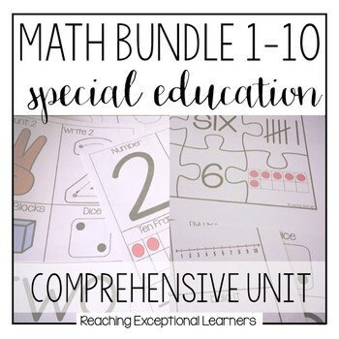 Math Bundle 1-10 for Special Education - Etsy