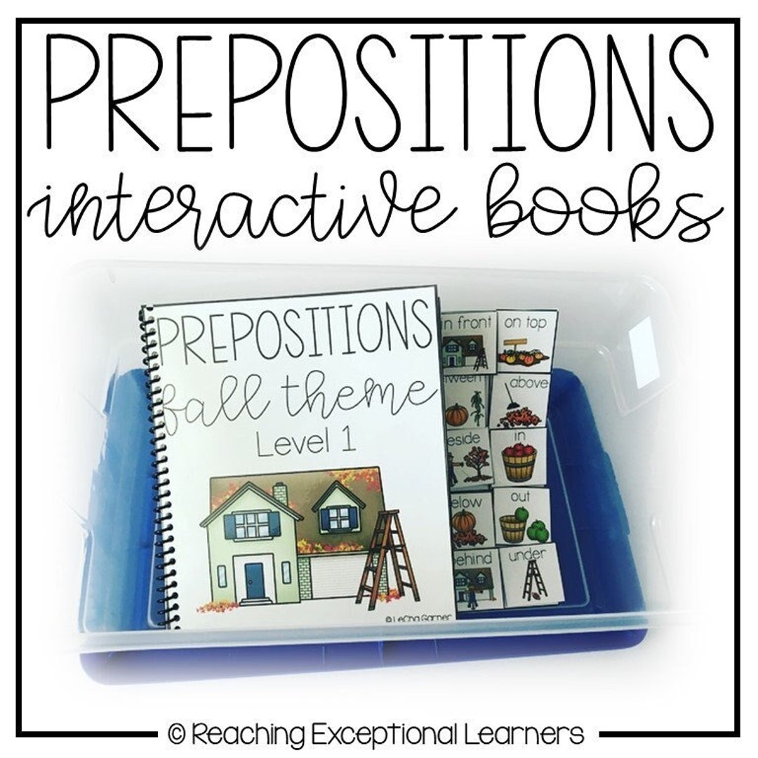 Prepositions Interactive Books - Etsy