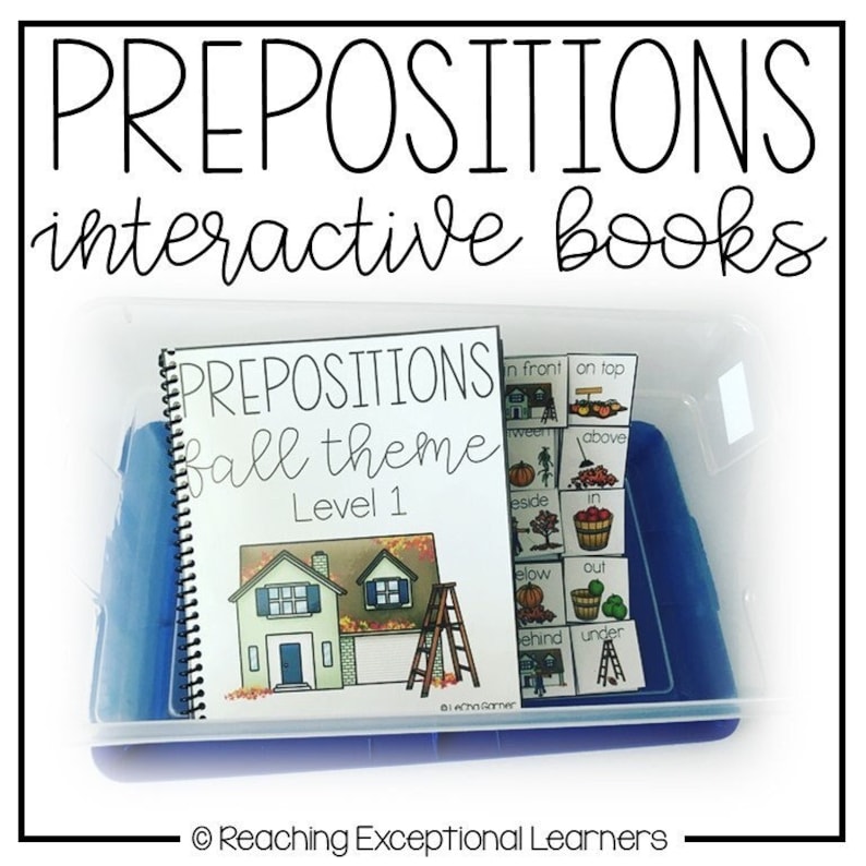 Prepositions Interactive Books - Etsy