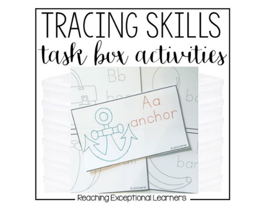 Tracing Task Boxes for Special Education - Etsy