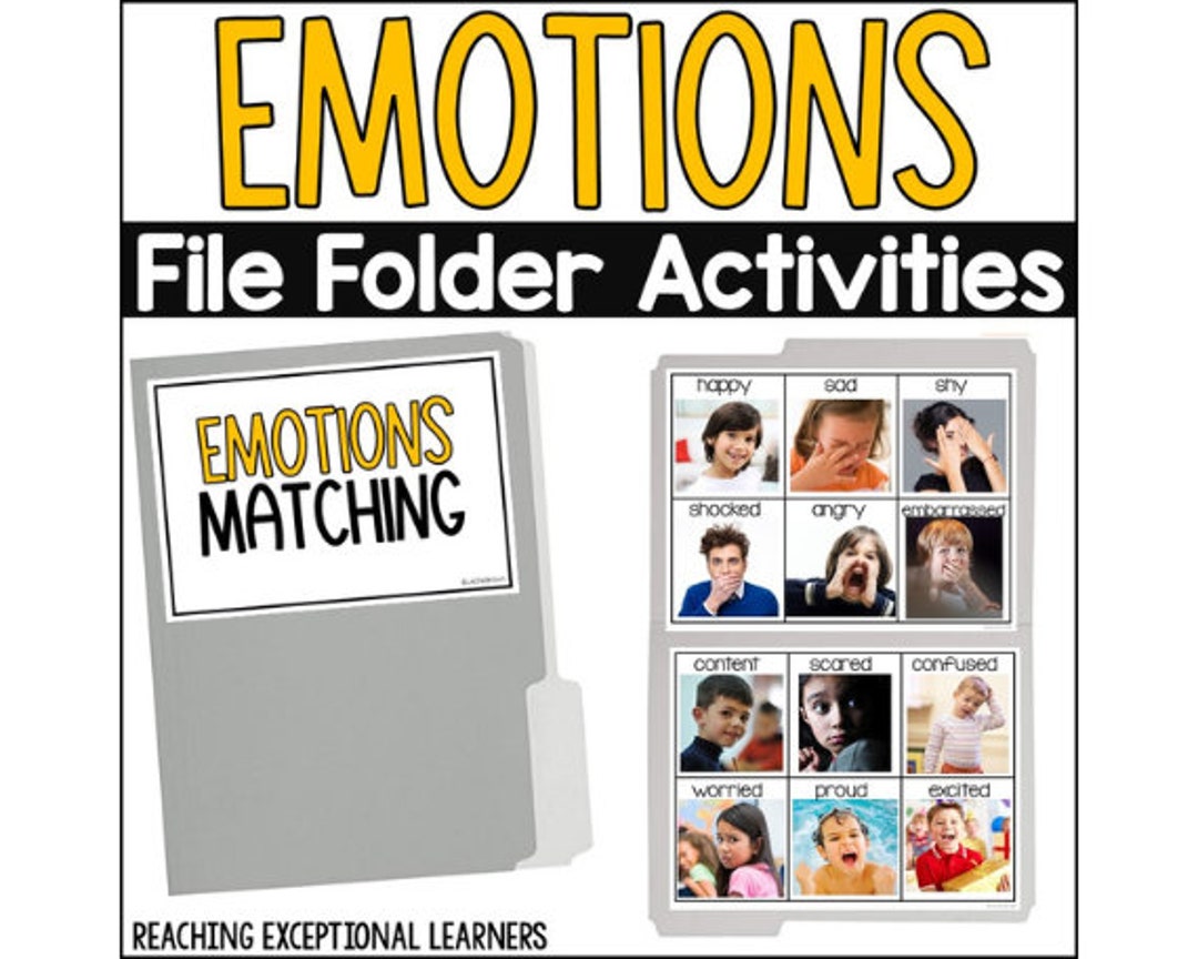 Emotions File Folder Activities - Etsy