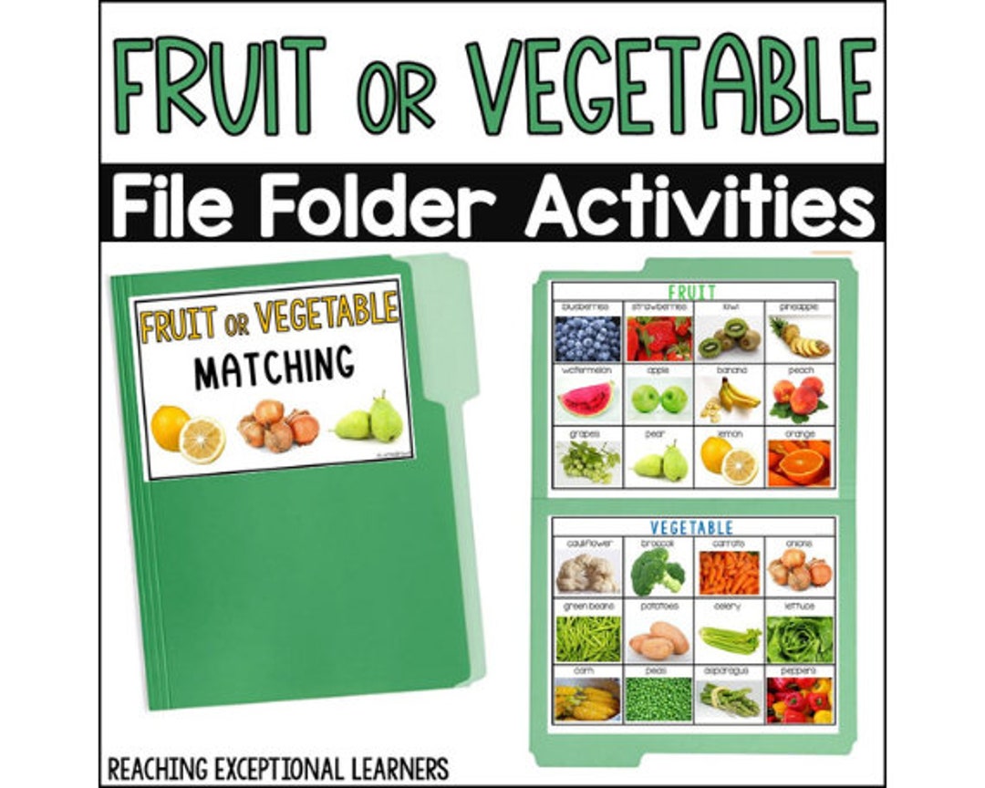Fruit or Vegetable File Folder Activity - Etsy
