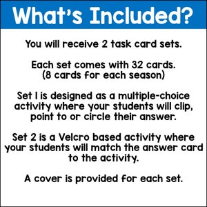 Dressing for the Seasons Task Cards - Etsy