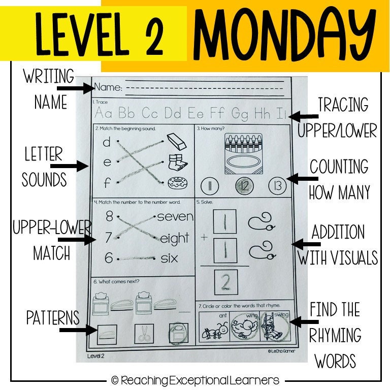 August Morning Work Level 2 - Etsy